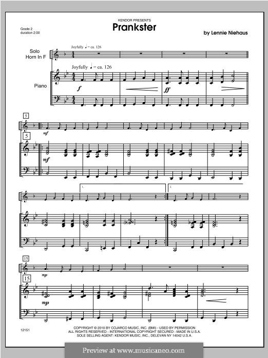 Prankster by L. Niehaus - sheet music on MusicaNeo