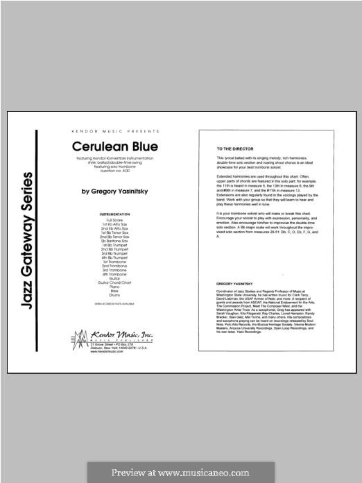 Cerulean Blue by G. Yasinitsky - sheet music on MusicaNeo