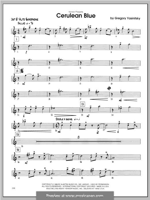 Cerulean Blue by G. Yasinitsky - sheet music on MusicaNeo