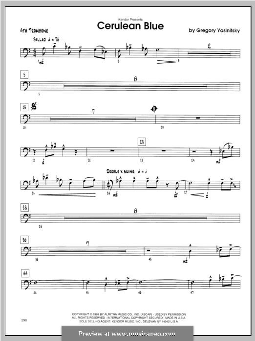 Cerulean Blue by G. Yasinitsky - sheet music on MusicaNeo