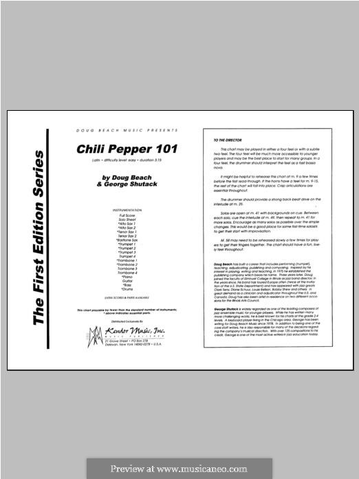 Chili Pepper 101 by G. Shutack - sheet music on MusicaNeo
