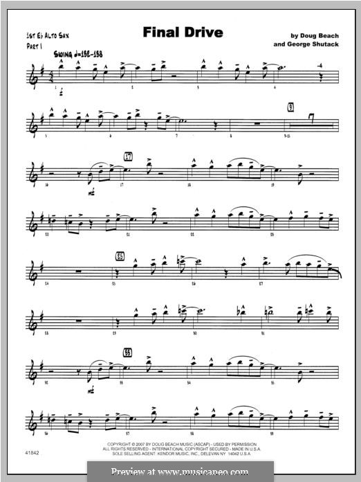 Final Drive by G. Shutack - sheet music on MusicaNeo