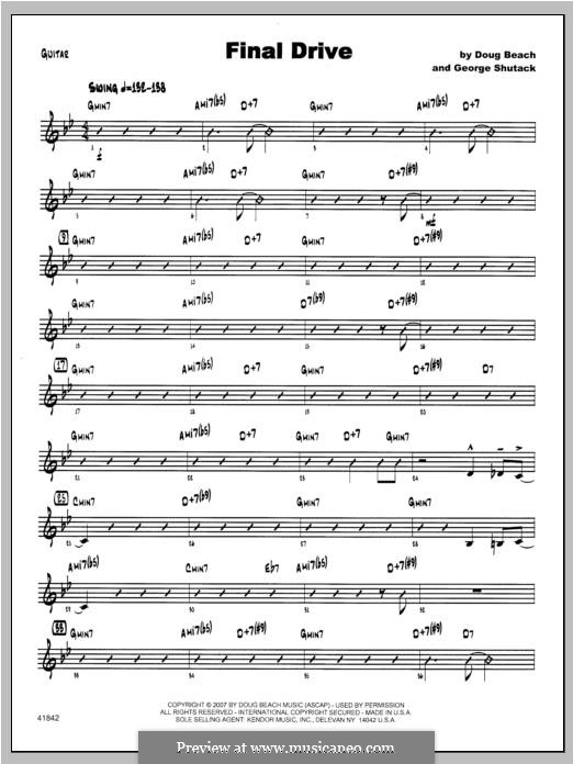 Final Drive by G. Shutack - sheet music on MusicaNeo