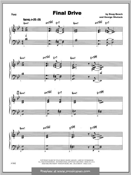 Final Drive by G. Shutack - sheet music on MusicaNeo