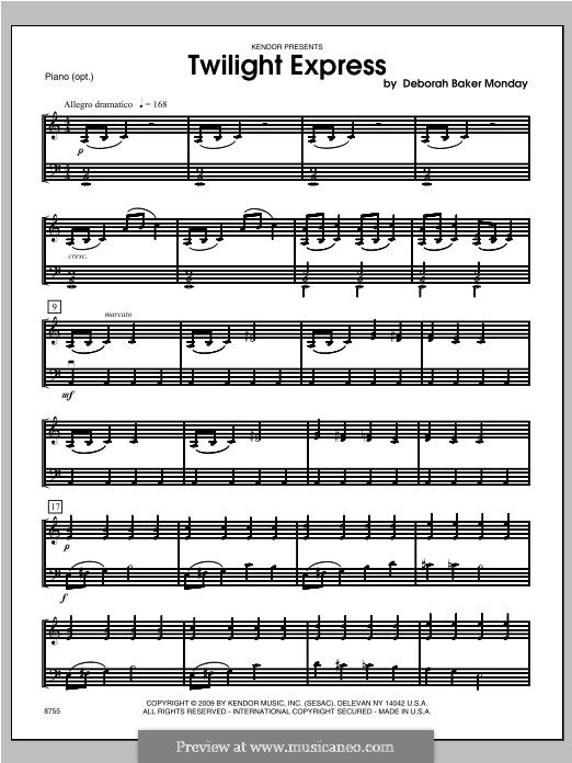 Twilight Express by D. Baker Monday - sheet music on MusicaNeo