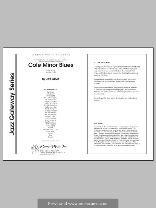 Cole Minor Blues by J. Jarvis - sheet music on MusicaNeo