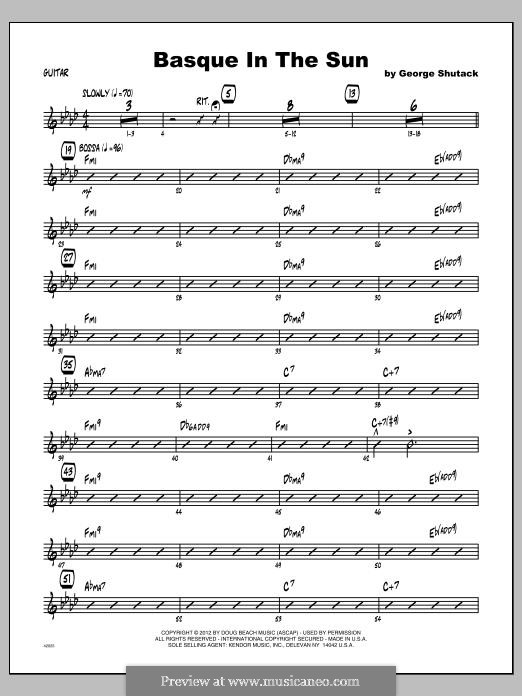 Basque in the Sun by G. Shutack - sheet music on MusicaNeo