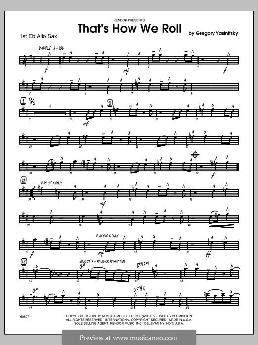 That's How We Roll by G. Yasinitsky - sheet music on MusicaNeo