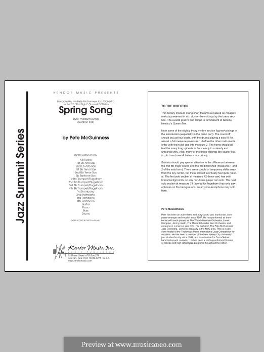 Spring Song by P. McGuinness - sheet music on MusicaNeo