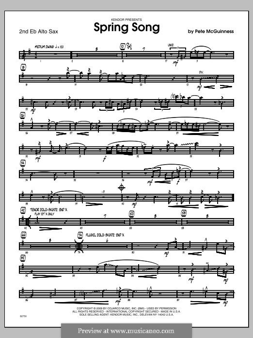 Spring Song by P. McGuinness - sheet music on MusicaNeo