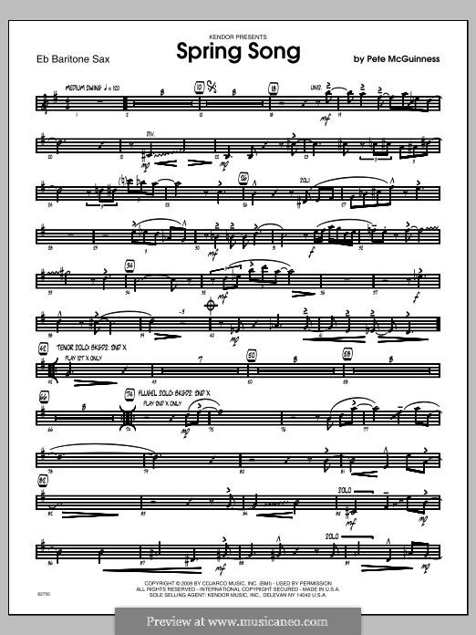 Spring Song by P. McGuinness - sheet music on MusicaNeo
