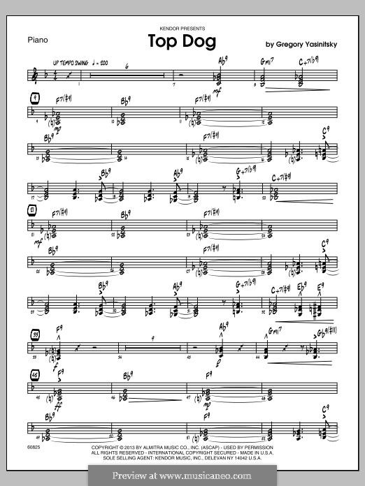 Top Dog by G. Yasinitsky - sheet music on MusicaNeo