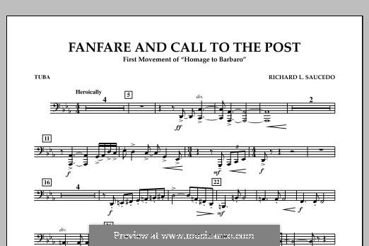 Fanfare and Call to the Post by R.L. Saucedo - sheet music on MusicaNeo