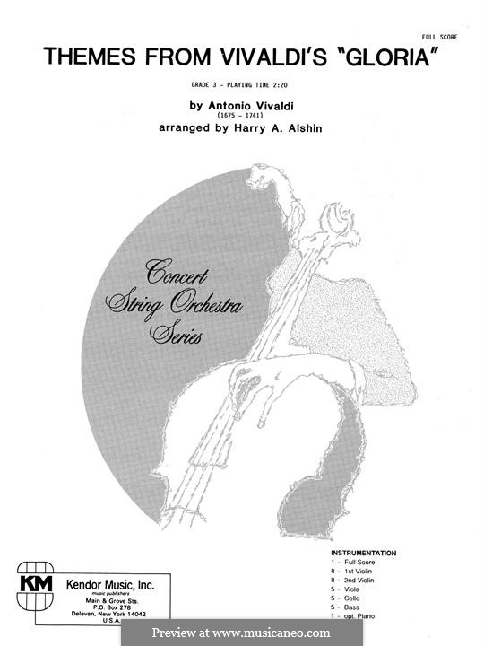 Gloria, RV 589 by A. Vivaldi - sheet music on MusicaNeo
