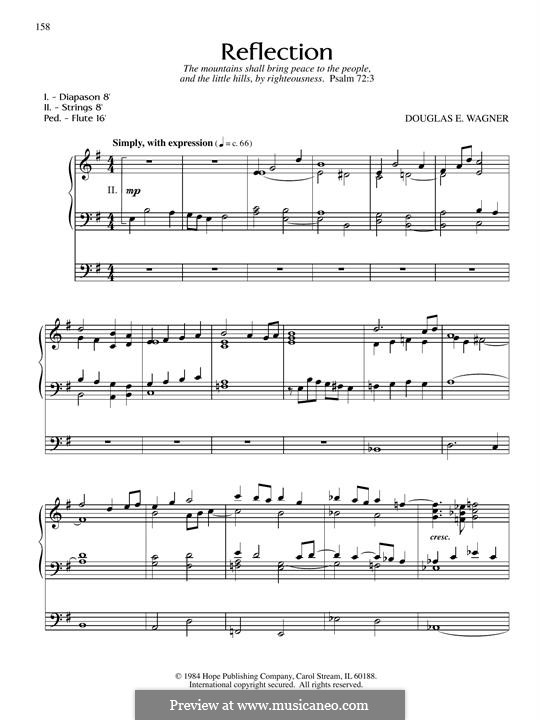 Reflection by D.E. Wagner - sheet music on MusicaNeo