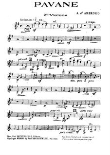 Pavane for String Orchestra by A. D'Ambrosio - sheet music on MusicaNeo