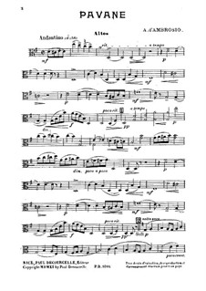 Pavane for String Orchestra by A. D'Ambrosio - sheet music on MusicaNeo