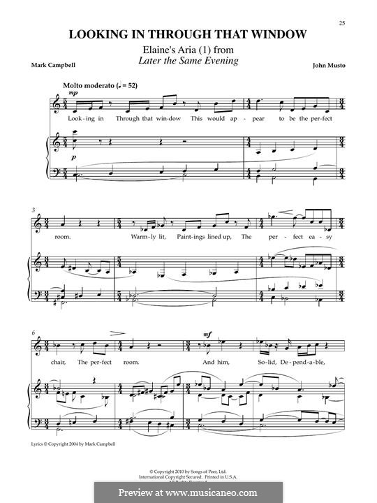 Looking In Through That Window by J. Musto - sheet music on MusicaNeo