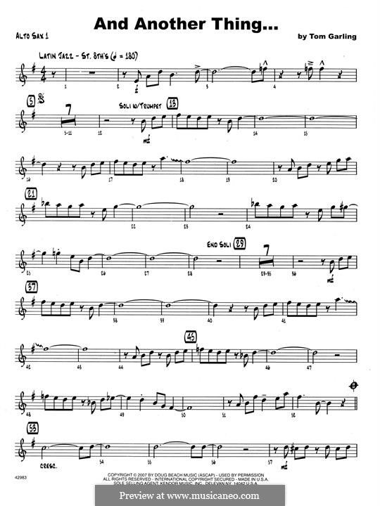 And Another Thing by T. Garling - sheet music on MusicaNeo