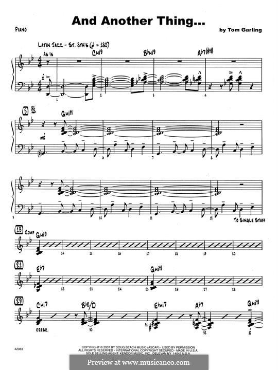 And Another Thing by T. Garling - sheet music on MusicaNeo