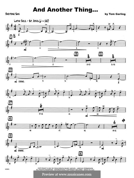 And Another Thing by T. Garling - sheet music on MusicaNeo