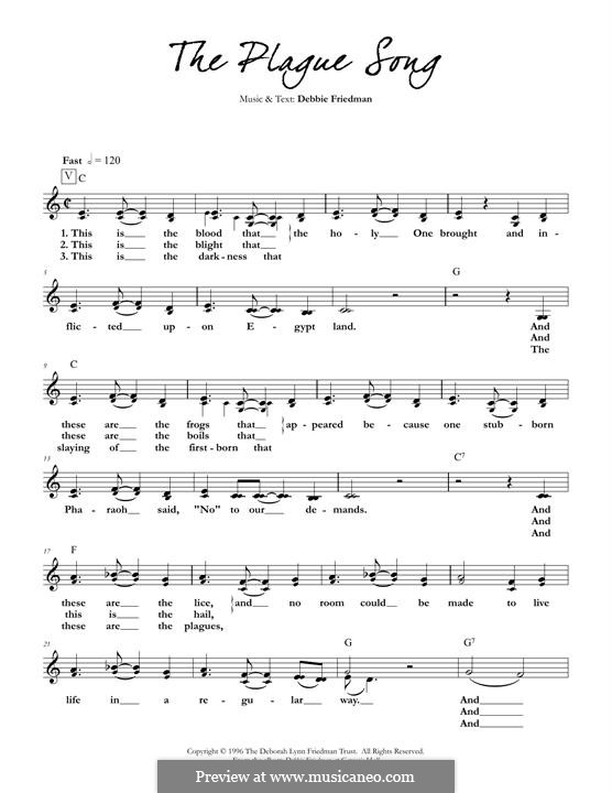 The Plague Song by D.L. Friedman - sheet music on MusicaNeo