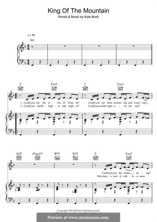 King of the Mountain by K. Bush - sheet music on MusicaNeo