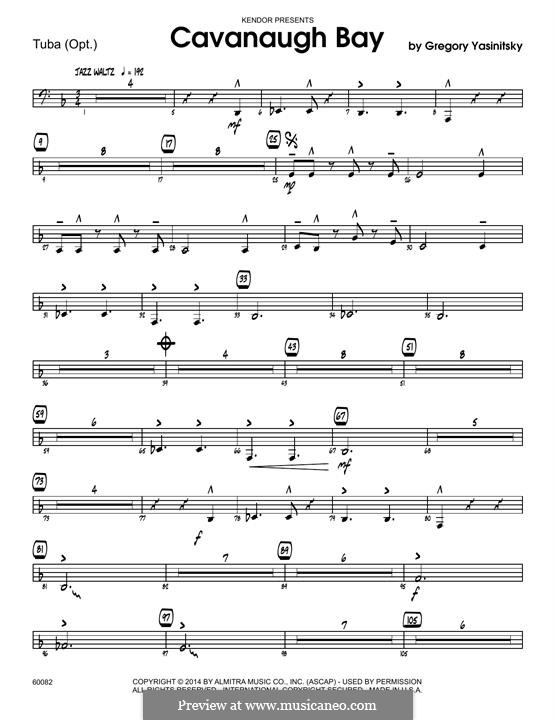Cavanaugh Bay by G. Yasinitsky - sheet music on MusicaNeo
