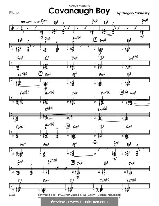 Cavanaugh Bay by G. Yasinitsky - sheet music on MusicaNeo