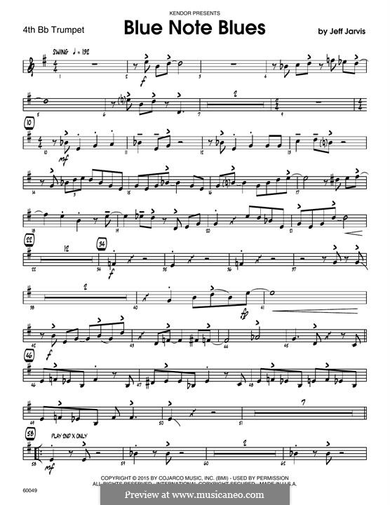 Blue Note Blues by J. Jarvis - sheet music on MusicaNeo