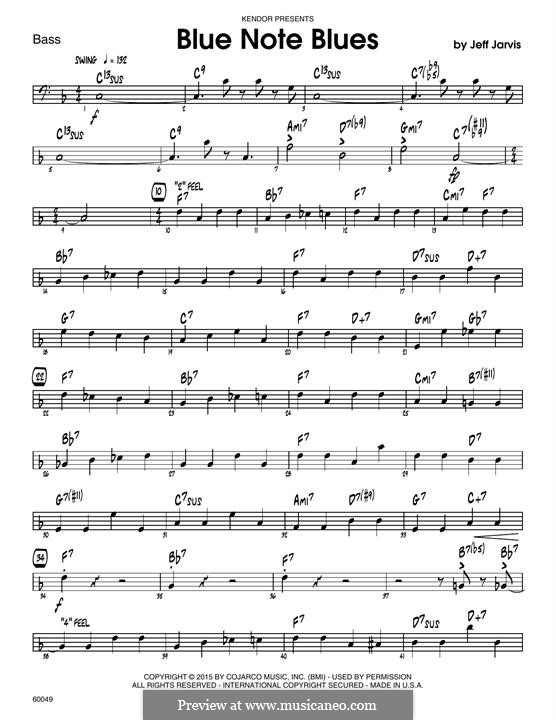 Blue Note Blues by J. Jarvis - sheet music on MusicaNeo