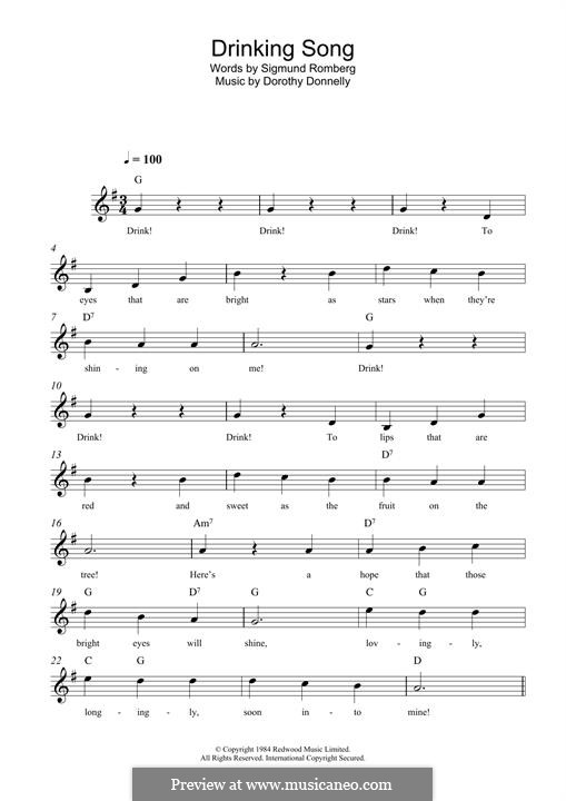 Drinking Song (from The Student Prince) by D. Donnelly on MusicaNeo