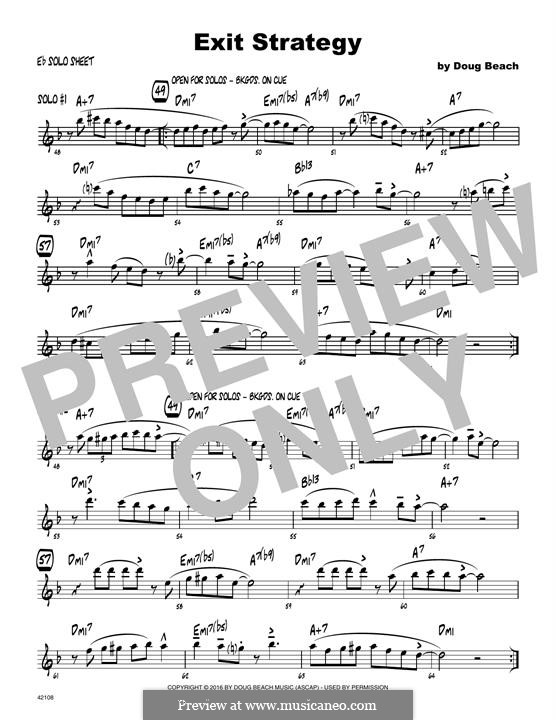 Exit Strategy by D. Beach - sheet music on MusicaNeo
