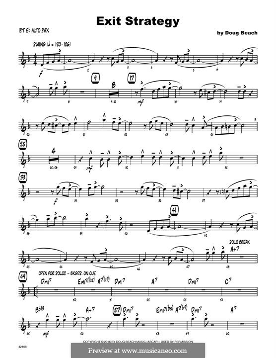 Exit Strategy by D. Beach - sheet music on MusicaNeo