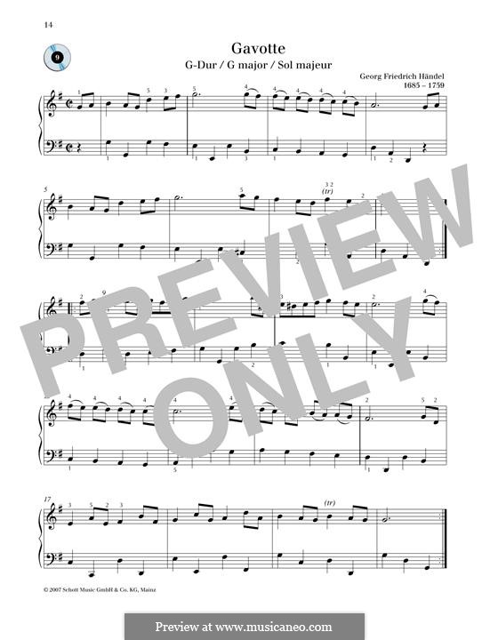 Gavotte in G Major by G.F. Händel - sheet music on MusicaNeo