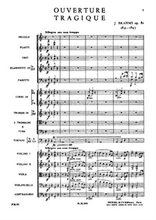 Tragic Overture, Op.81 by J. Brahms - free download on MusicaNeo