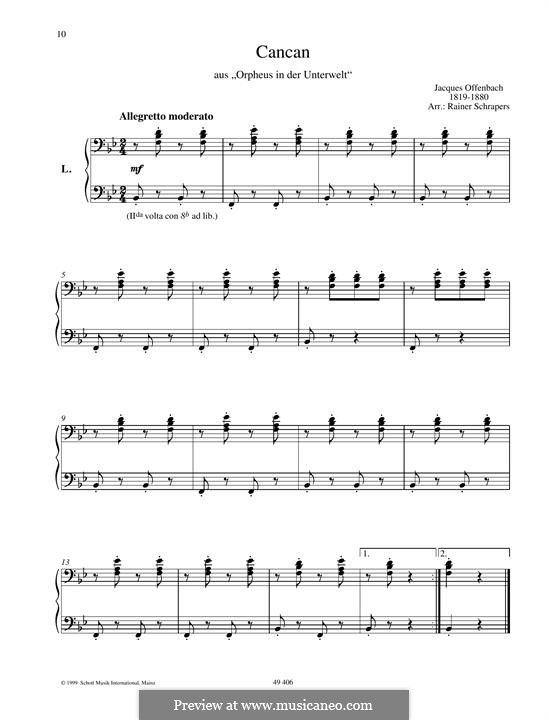 Can-Can (Printable Scores) (Orphée aux enfers (Orpheus in the ...