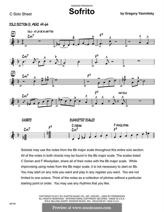 Sofrito by G. Yasinitsky - sheet music on MusicaNeo