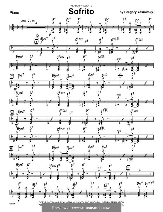 Sofrito by G. Yasinitsky - sheet music on MusicaNeo