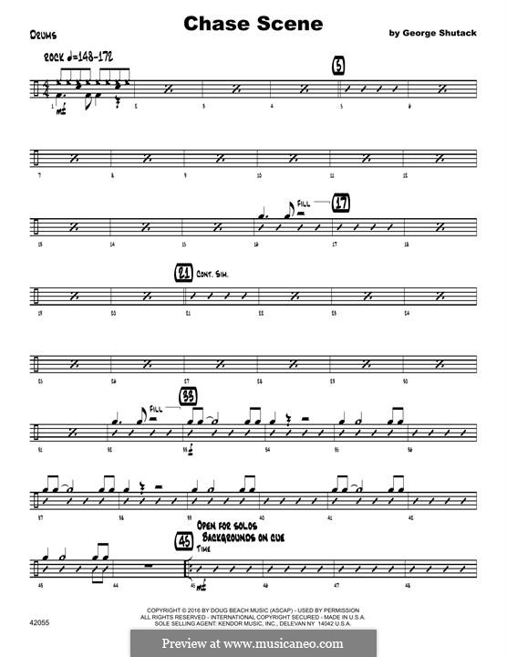 Chase Scene by G. Shutack - sheet music on MusicaNeo