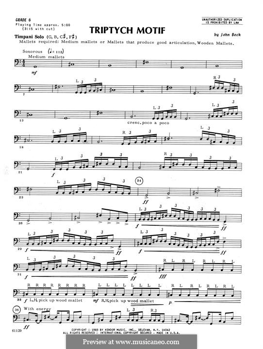 Triptych Motif by J. Beck - sheet music on MusicaNeo