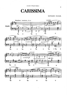 Carissima by E. Elgar - sheet music on MusicaNeo