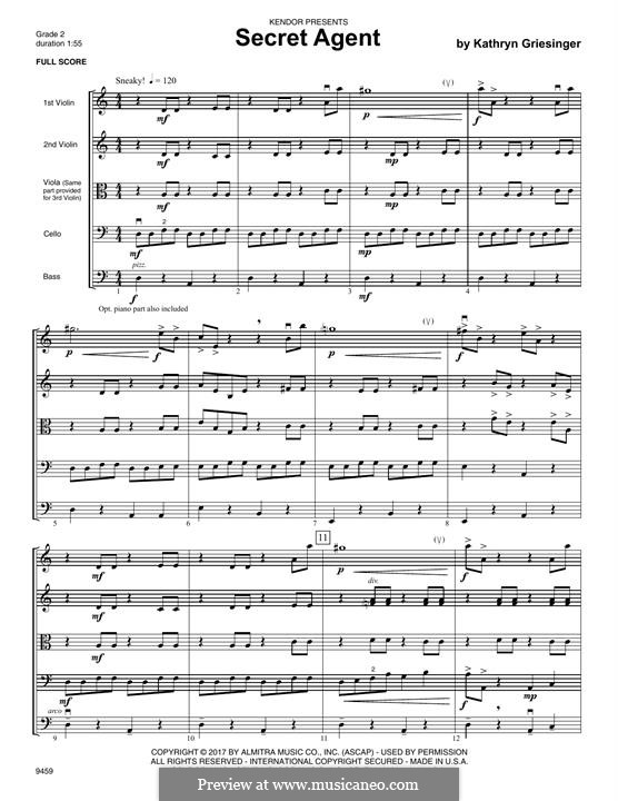 Secret Agent by K. Griesinger - sheet music on MusicaNeo