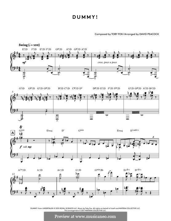 Dummy! (from Undertale Piano Collections) by T. Fox on MusicaNeo