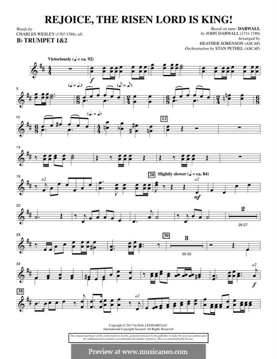 Rejoice, the Risen Lord is King! by J. Darwall - sheet music on MusicaNeo