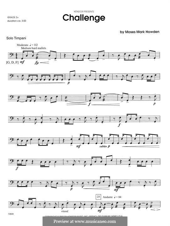 Challenge by M.M. Howden - sheet music on MusicaNeo