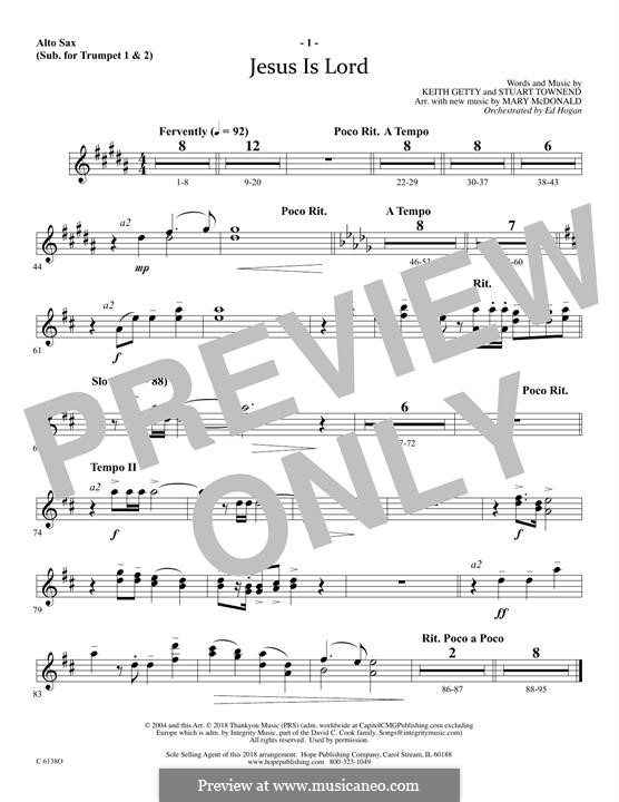 Jesus is Lord by K. Getty, S. Townend - sheet music on MusicaNeo