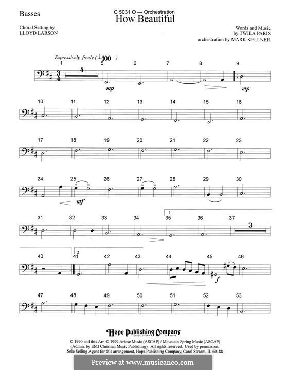 How Beautiful by T. Paris - sheet music on MusicaNeo