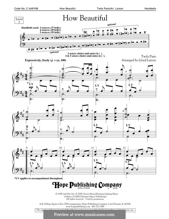 How Beautiful by T. Paris - sheet music on MusicaNeo
