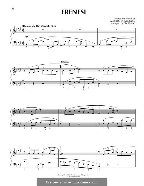Frenesi by A. Dominguez - sheet music on MusicaNeo